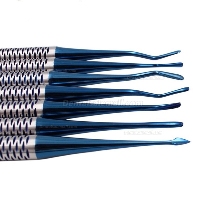 7Pcs Dental Implant Luxating Root Tooth Elevator Knife Extraction ...