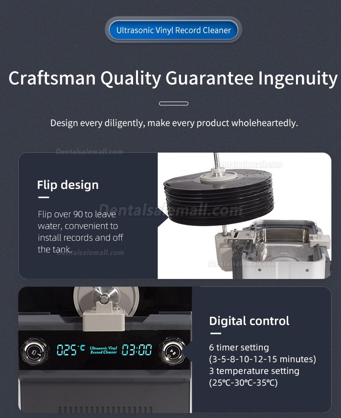 Codyson CS6.1 Pro 6L 7-12 Inch 8 Records Ultrasonic Vinyl Cleaner ...