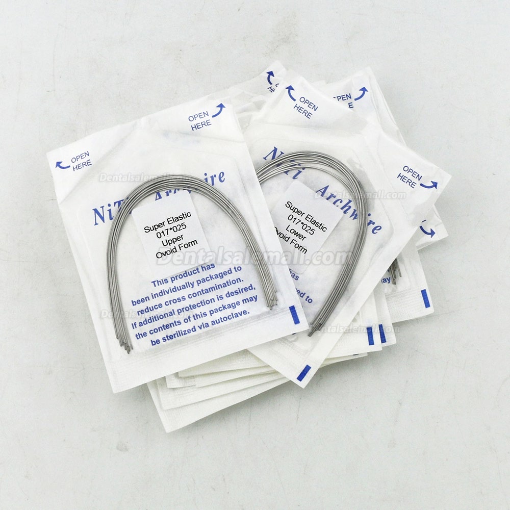 10Packs Dental Orthodontic Elastic NITI Arch Wire Rectangular Ovoid U ...