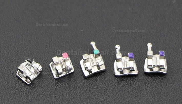 200Pcs/10 Packs Orthodontic OC Metal Brackets Braces Mini Roth 022 345 ...