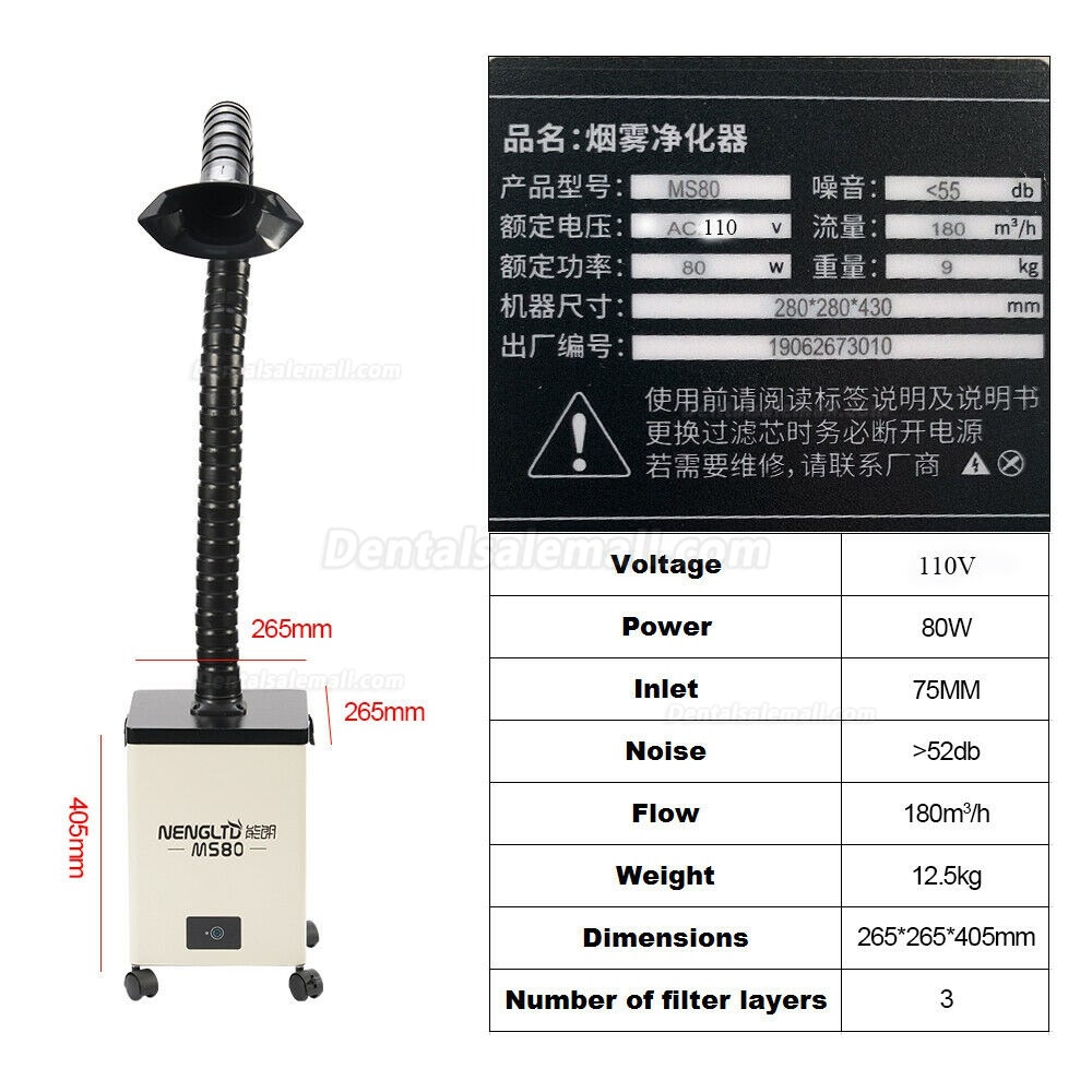 Portable Welding Fume Extractor Flexible Head Solder Smoke Filter ...