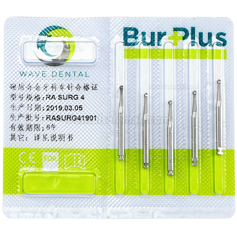 10 Boxes SBT WAVE Dental Low Speed Latch Round Bur Oral Surgery Carbide ...