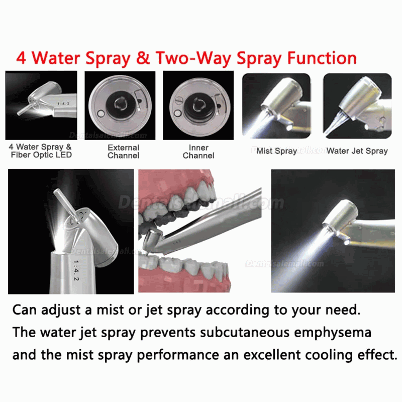 Westcode Dental 45° Fiber Optic Contra Angle 1:4.2 Speed Increasing ...